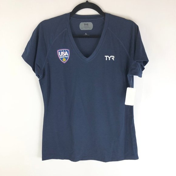 TYR | Tops | Tyr Womens Alliance Tech Tee Usa Water Polo V Neck Short ...